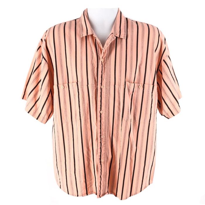 Vintage 80s Gitano pastel peach stripe shirt 1980s vintage | Grailed