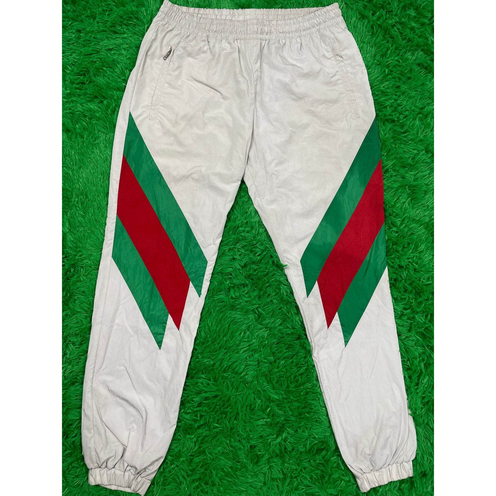Gucci Gucci Track Pants White Red Green Large Used | Grailed