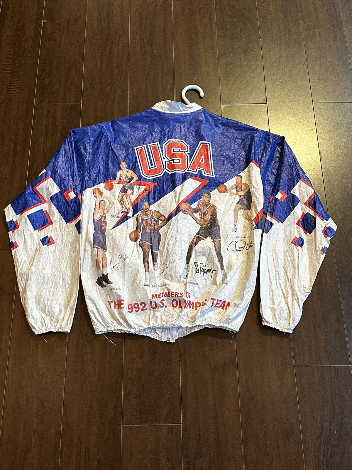 Vintage Vintage 1992 USA Basketball Olympic Team Jacket Players USA ...