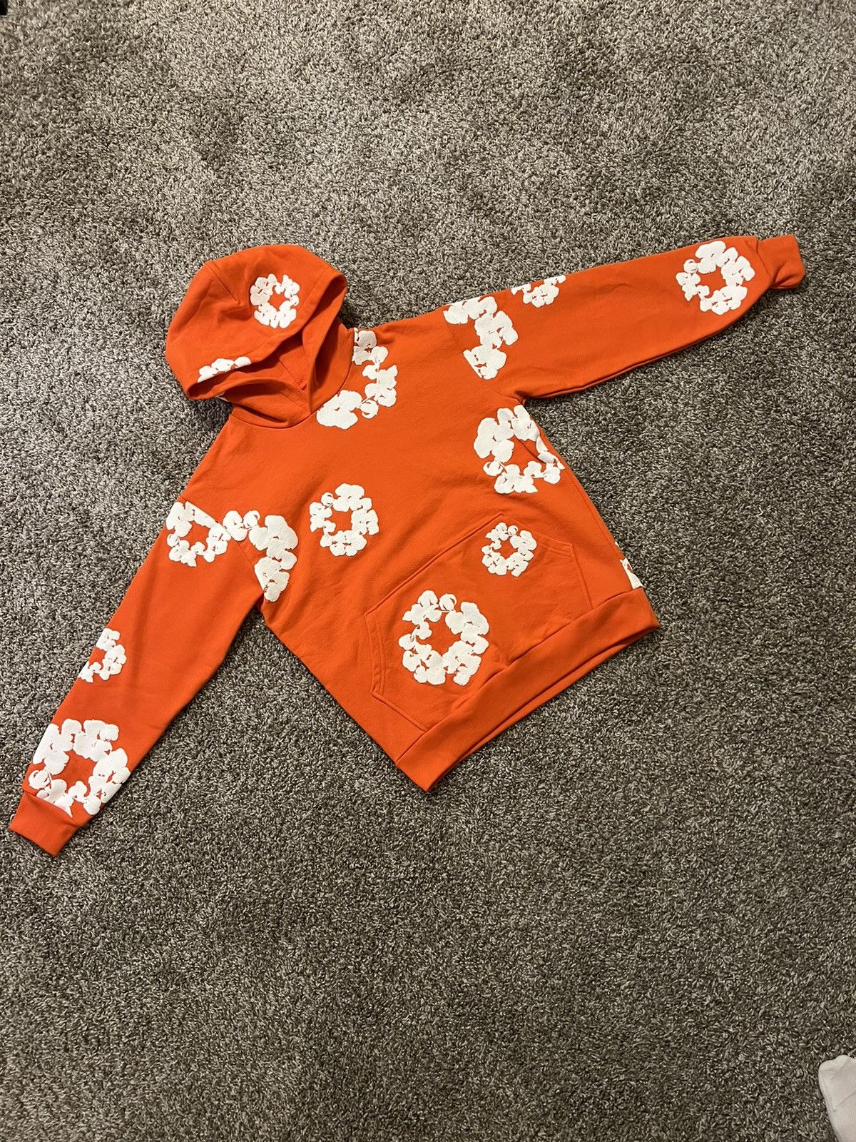 DENIM TEARS DENIM TEARS Orange Hoodie Small | Grailed