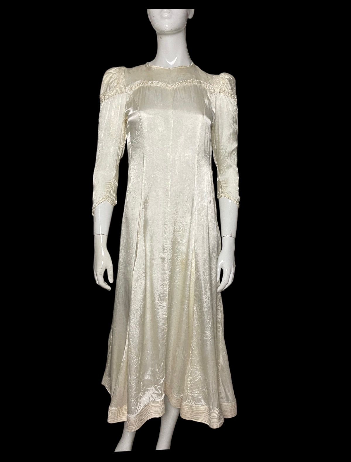 Vintage Vintage Parachute Silk Wedding Dress Handmade 1940s | Grailed