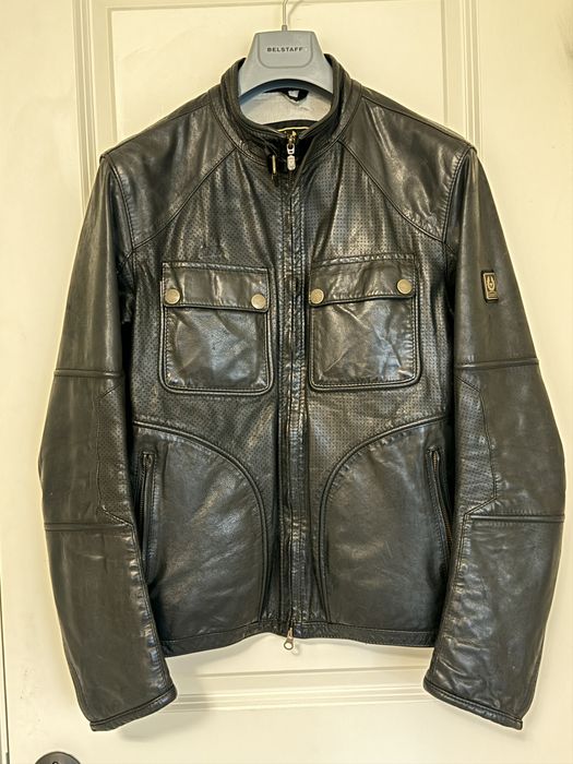 Belstaff BELSTAFF GOLD LEATHER CAFE RACER JACKET | Grailed