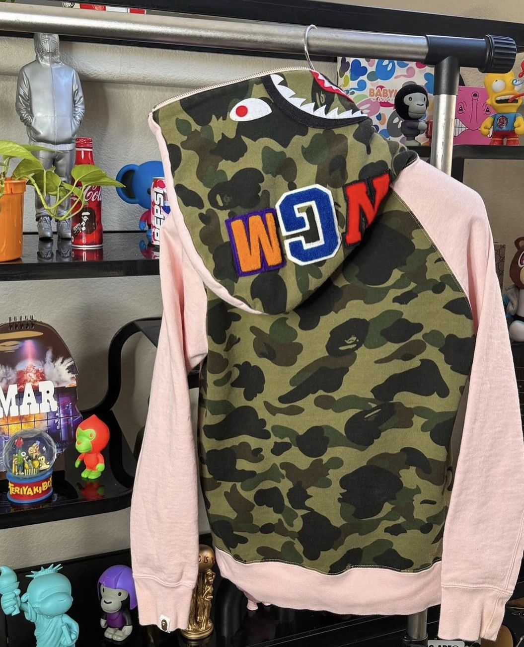Bape 1st Camo Shark Half Zip Hoodie | Grailed