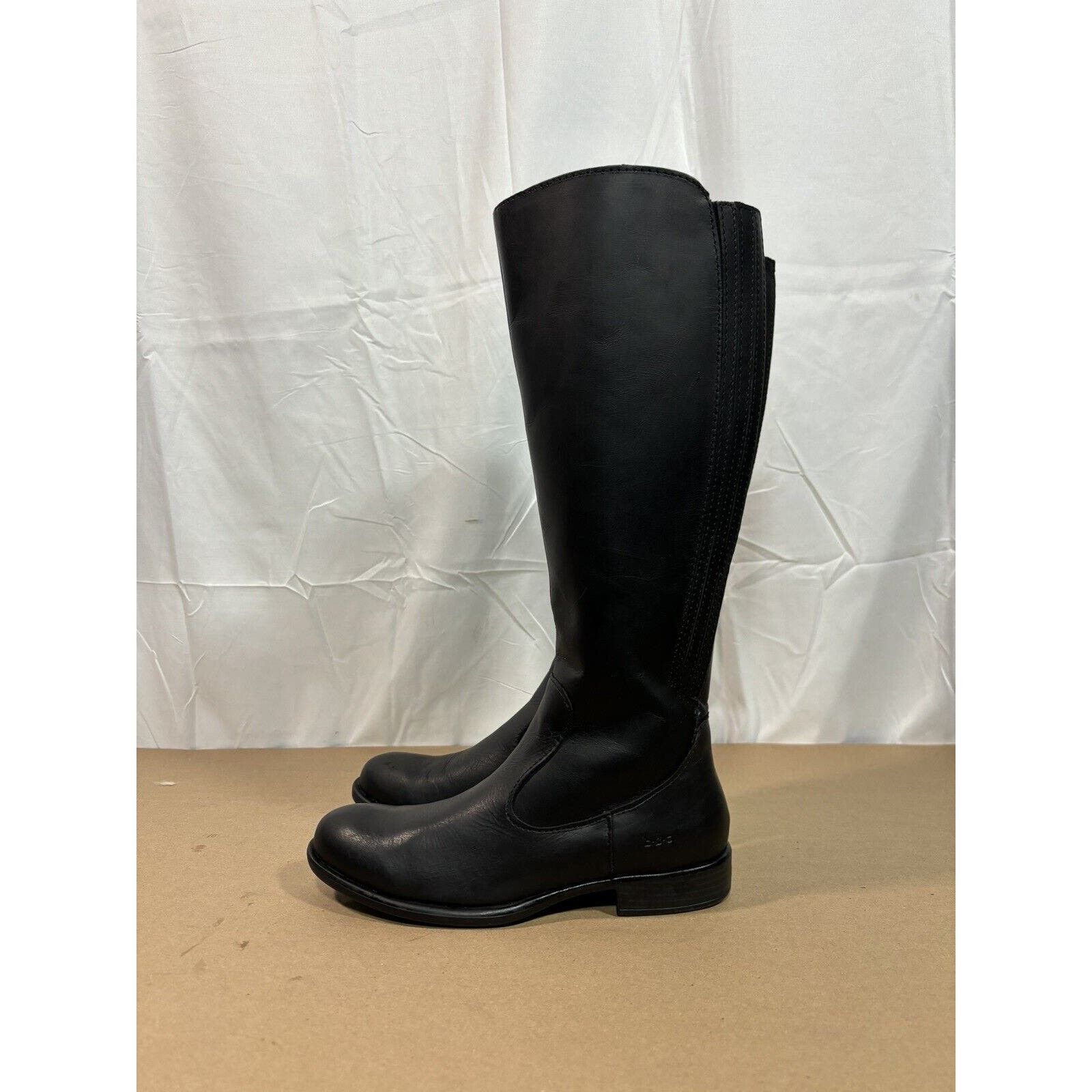 Born BOC Born Knee High Boots Black Leather Expandable Calf | Grailed