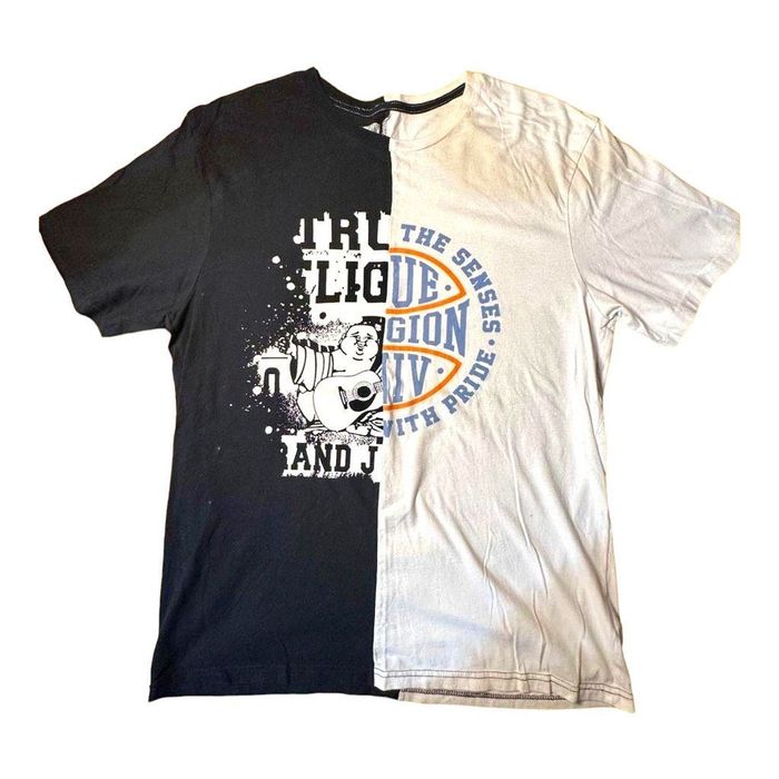 True Religion True Religion Split Graphic Preppy Luxury Designer ...