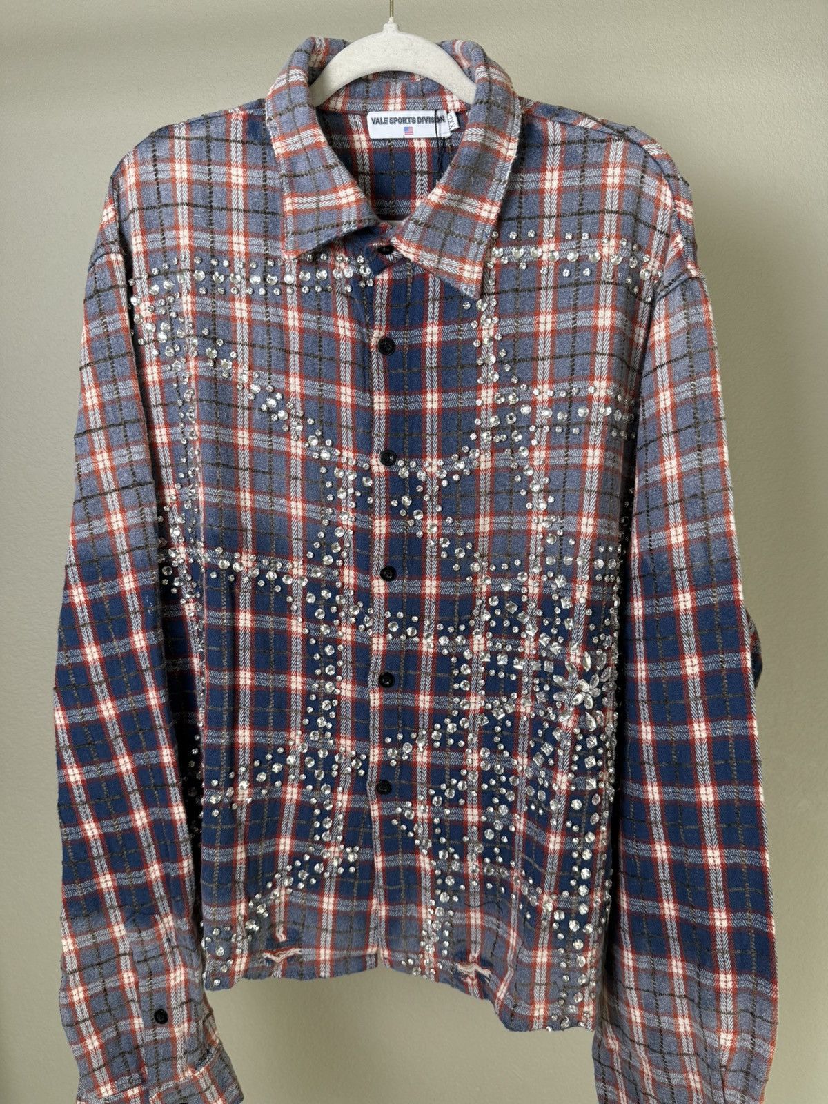 Vale Vale Lives Forever “American Cup” Navy/Red Flannel Shirt | Grailed