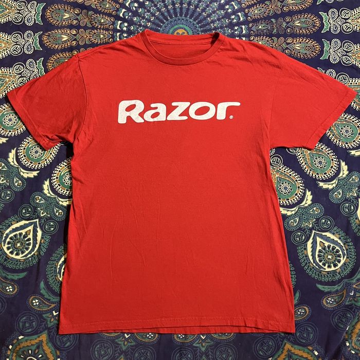 Vintage Y2K Razor Scooter Logo Spellout Tee | Grailed