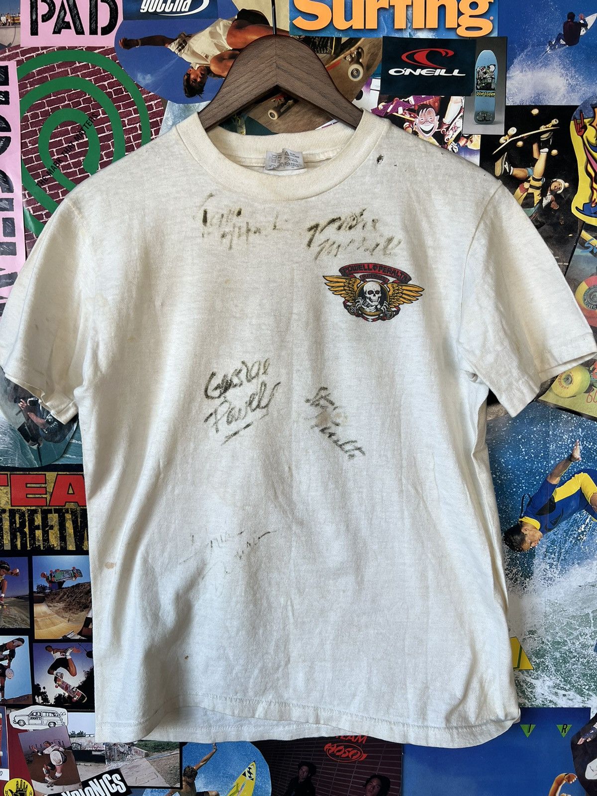 Powell Peralta OG 1980s Powell Peralta Bones Brigade Autographed Shirt ...
