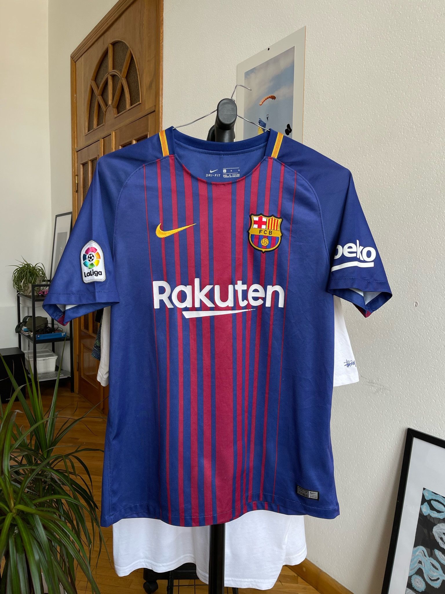 Nike Leo Messi FC Barcelona Rakuten Nike 2017 Soccer Jersey | Grailed