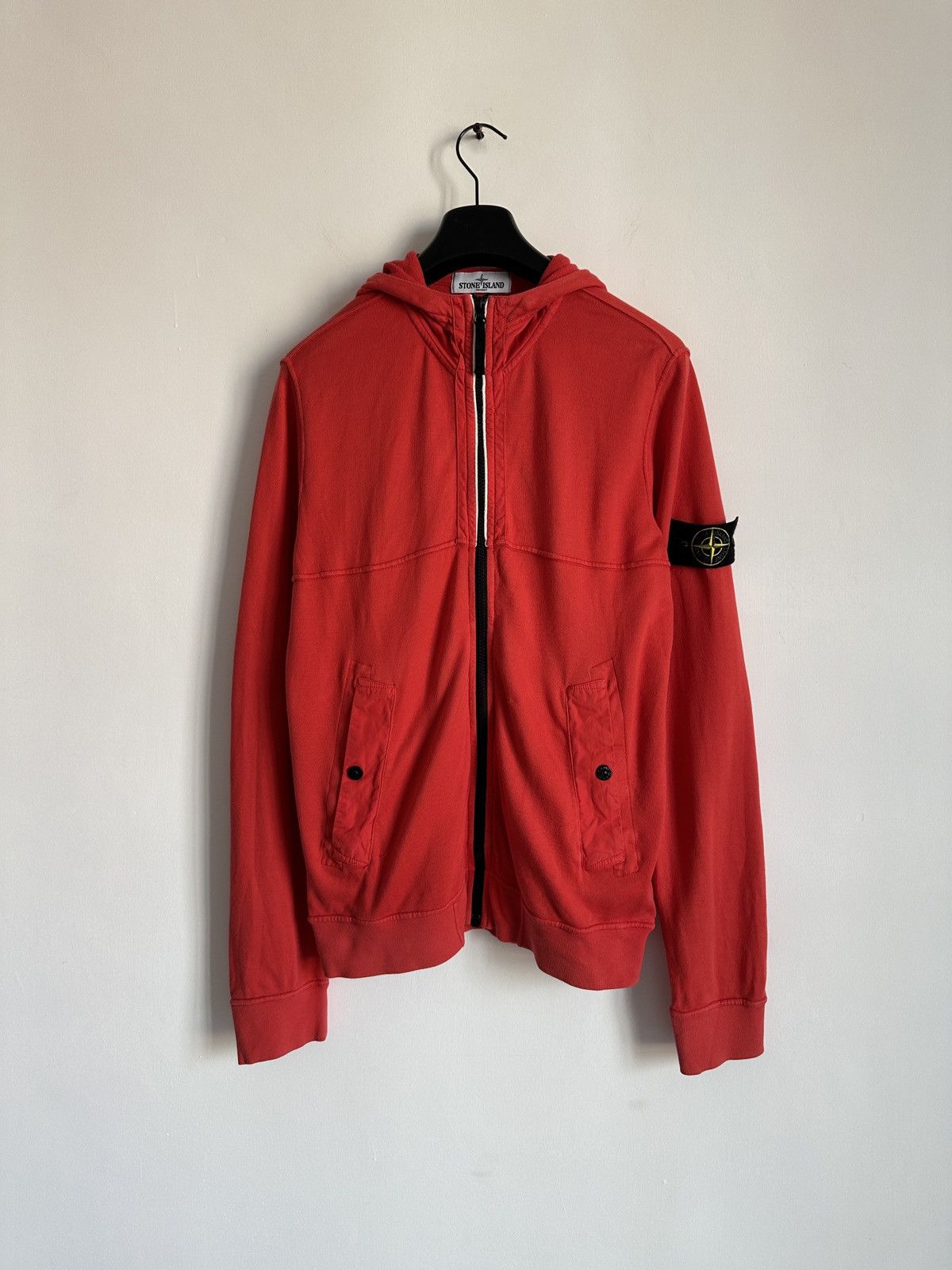 Stone Island Stone island Red Zip Hoodie | Grailed