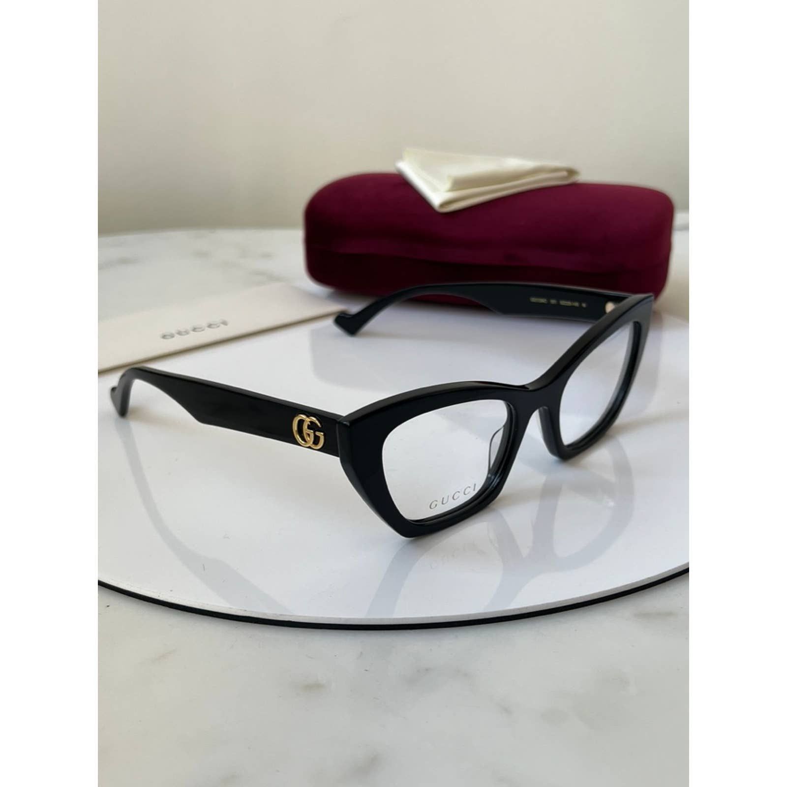 Gucci NEW Gucci GG1334O Black Cat Eye Eyeglasses Frames Gucci NEW Gucci GG1334O Black Cat Eye Eyeglasses Frames