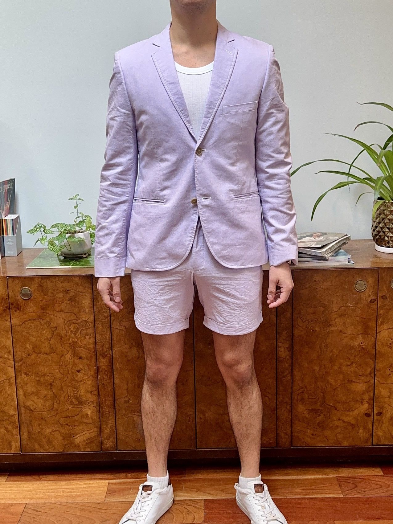 Topman Lavender Summer Short Suit SET | Grailed