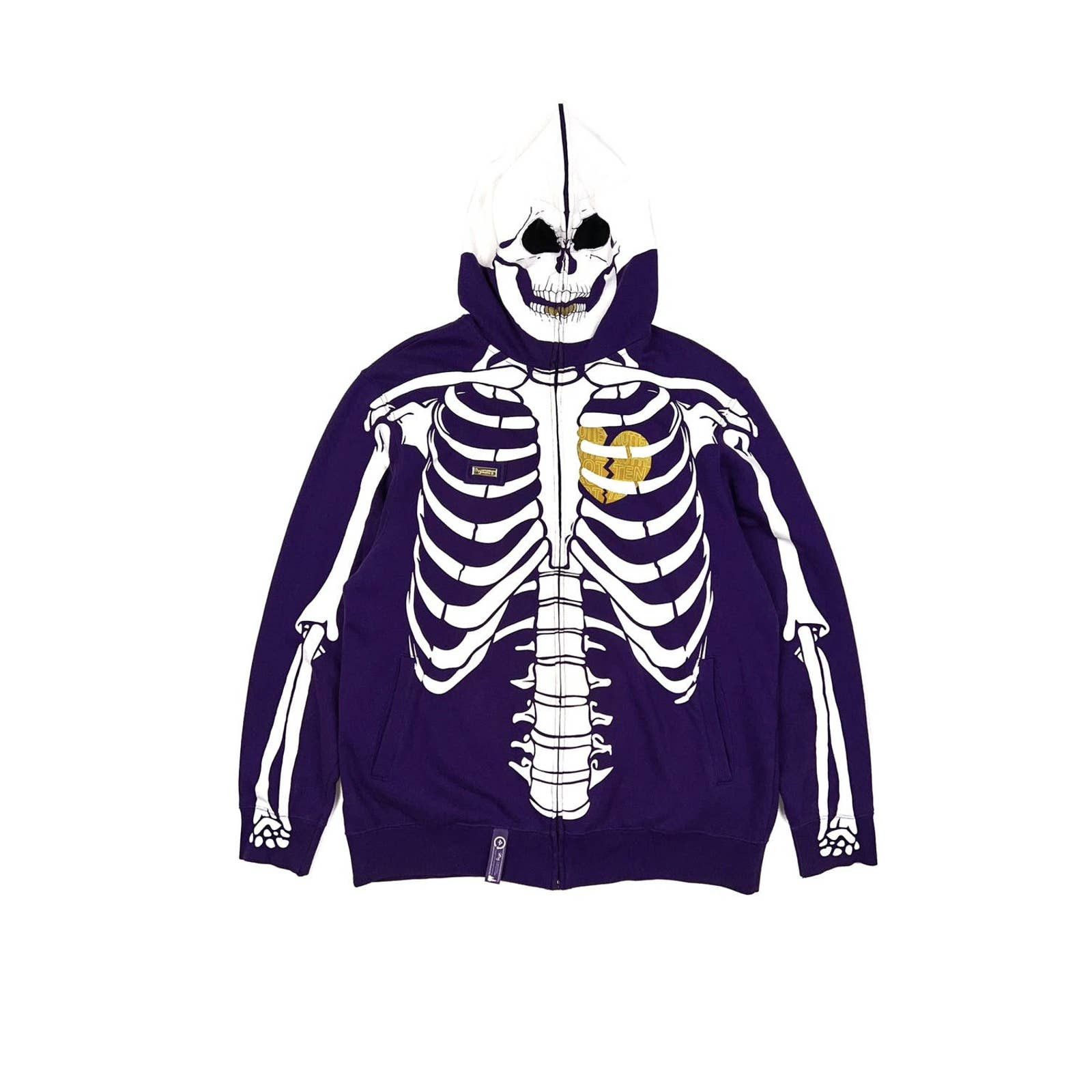 Vintage Authentic LRG 2005 Dead Serious Skeleton Rare Purple Hoodie ...