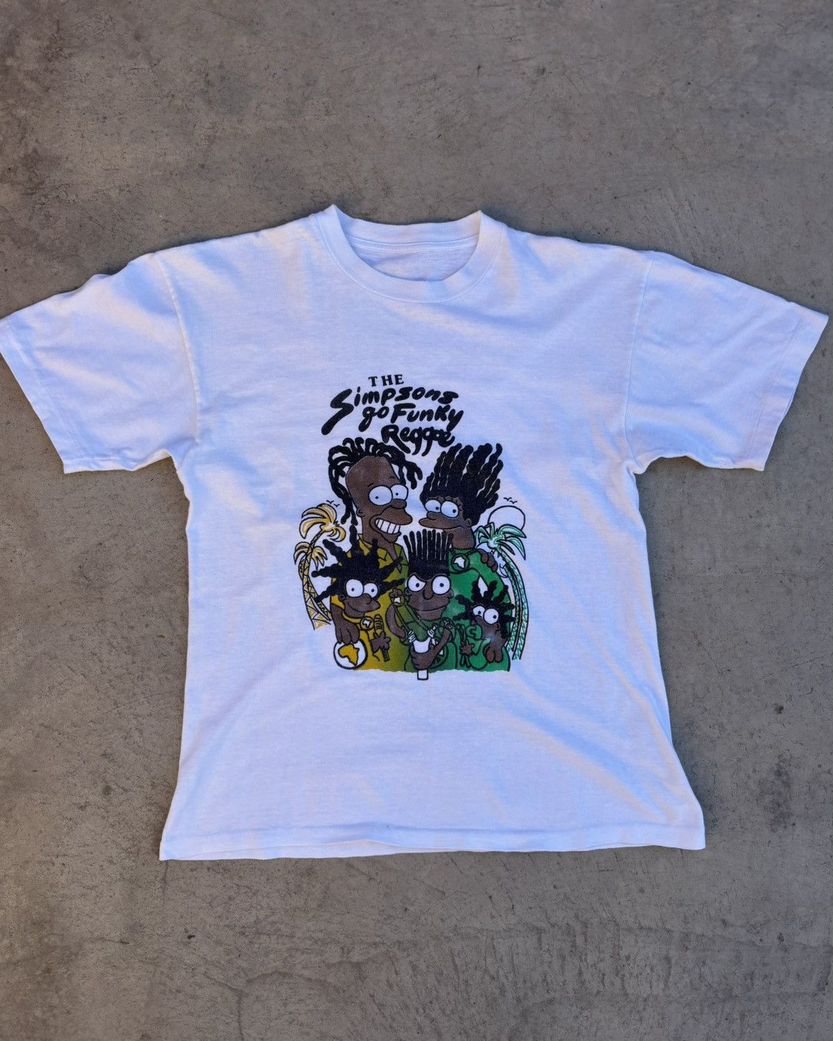 The Simpsons × Vintage 90’s The Simpsons Go Funky Reggae Tee | Grailed