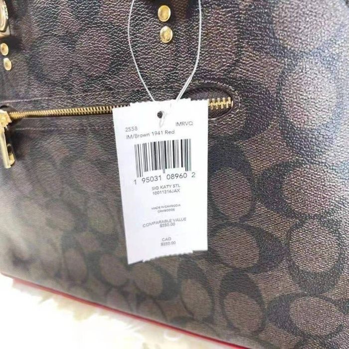 Coach Coach 2558 Katy Satchel In Signature Canvas Brown 1941 Red | Grailed