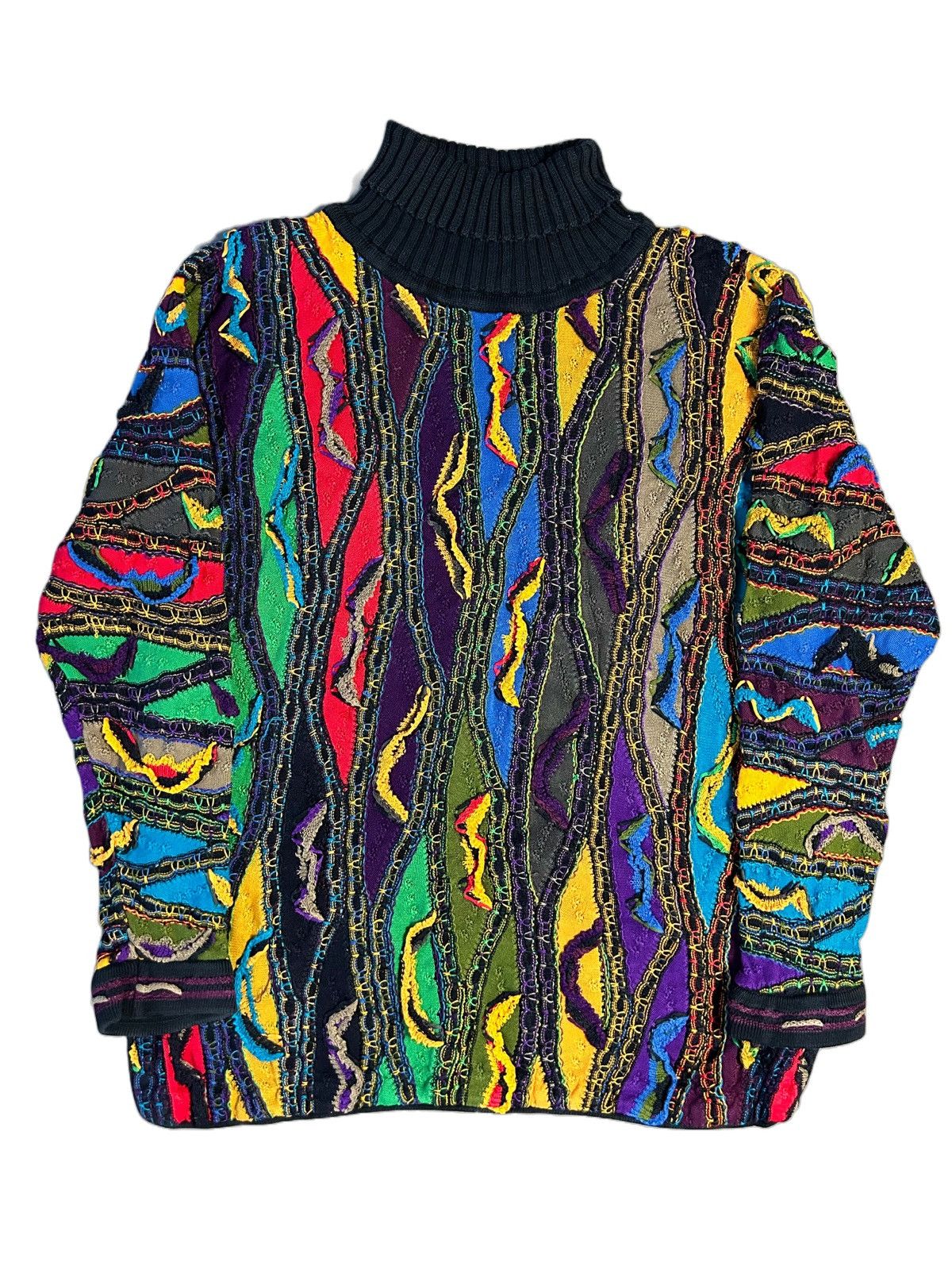 Coogi × Vintage Coogi sweater turtleneck vintage green cable knit ...