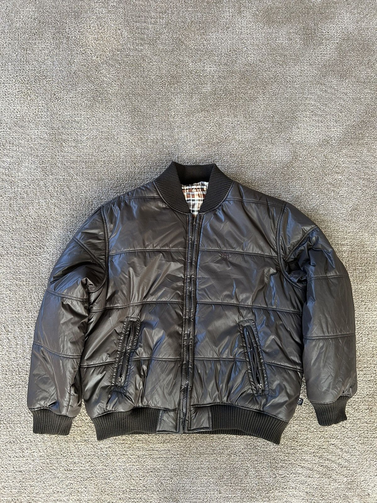 Vintage Vintage early 2000s phat farm reversible plaid bomber jacket ...