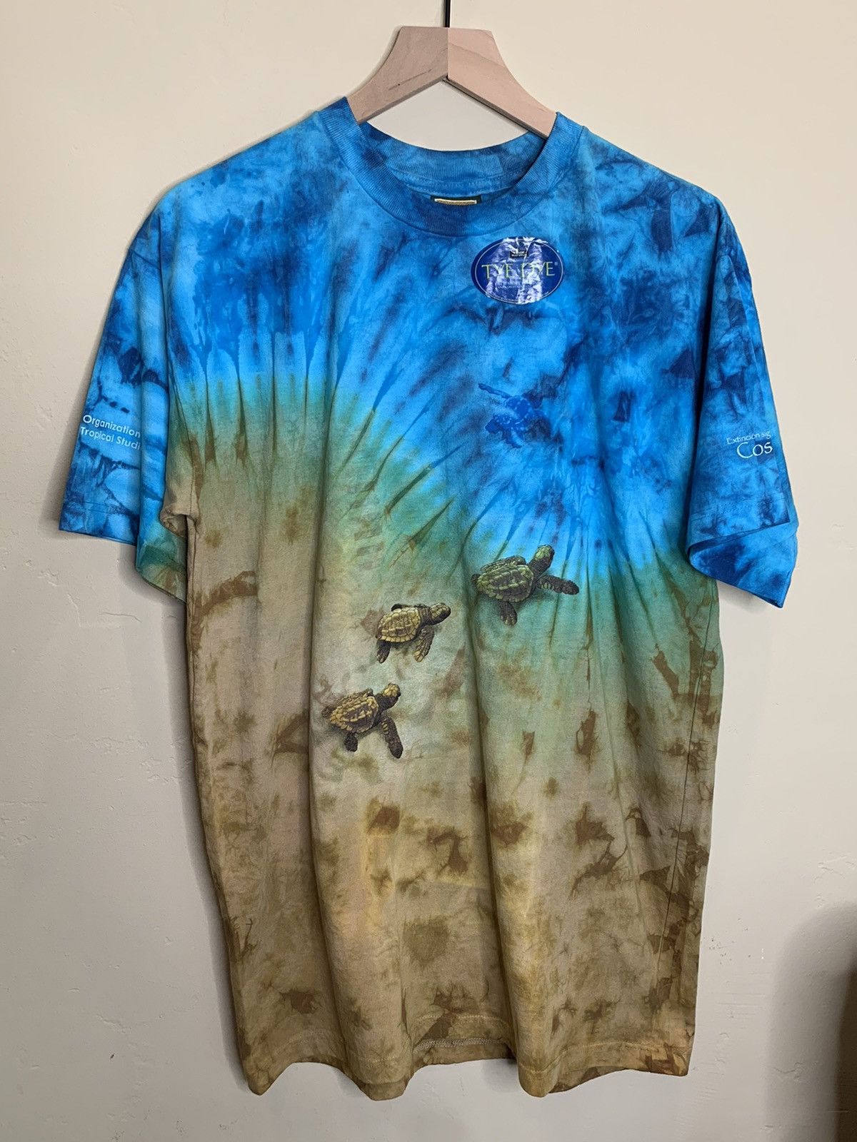 Art × Rare × Vintage *RARE* Vintage Color Natural Sea Turtle AOP Tie ...