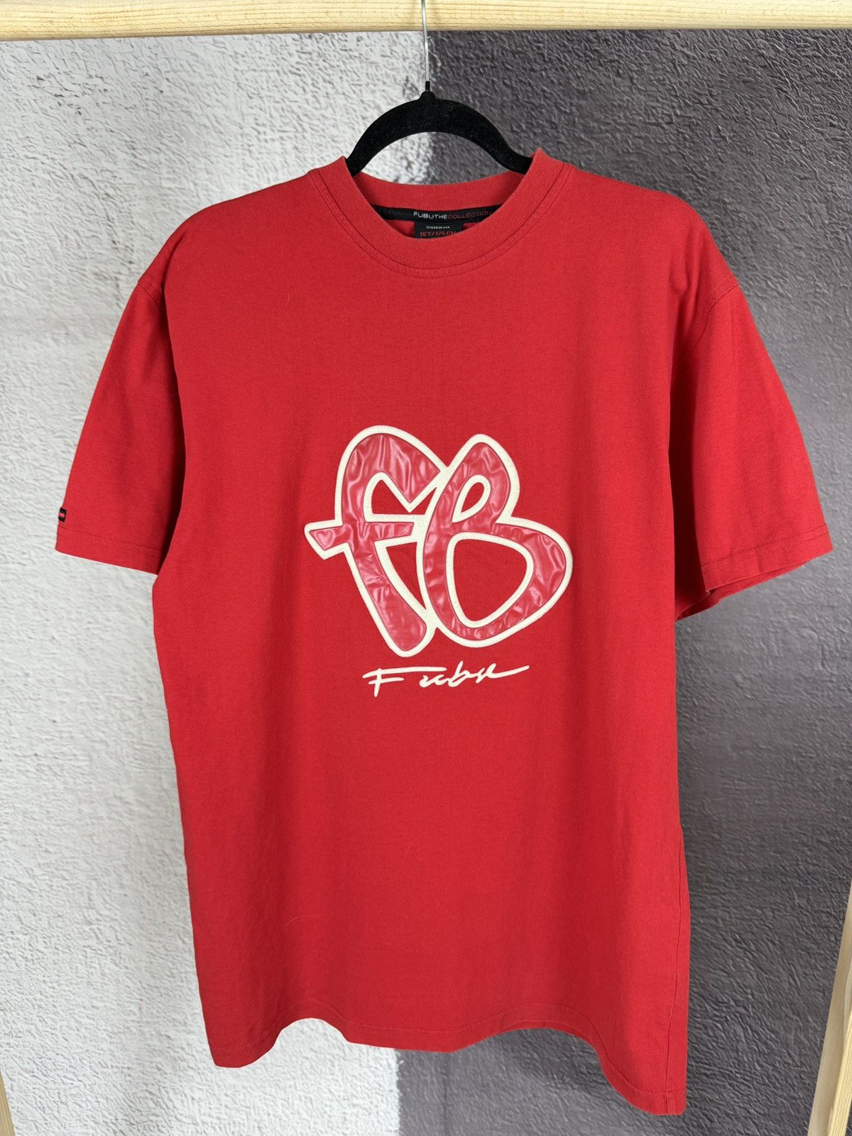 Fubu × Streetwear FUBU the collection vintage red big logo tee shirt | Grailed