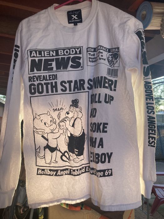 Pictureplane Alien Body Lil Peep x Alien Body Goth Star Sinner Long ...