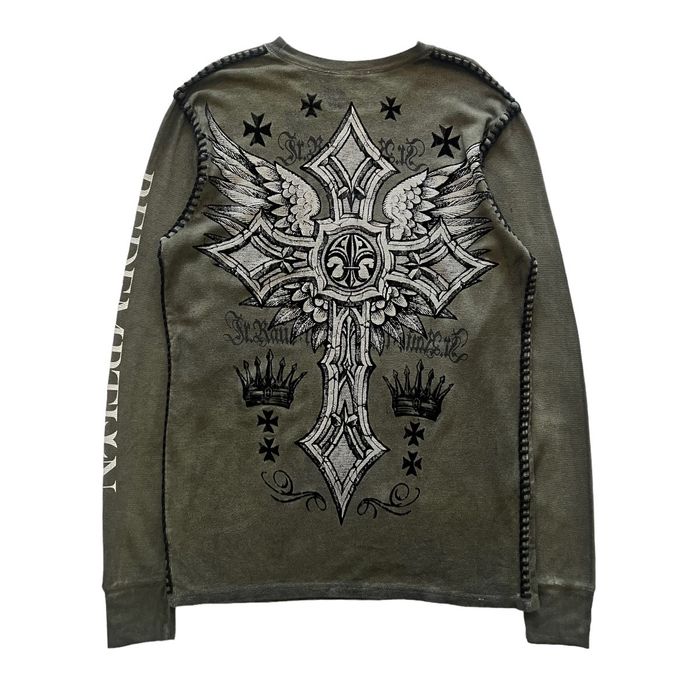 Vintage Raw State Cross Wing Cyber Y2K Thermal Style Long Sleeve | Grailed