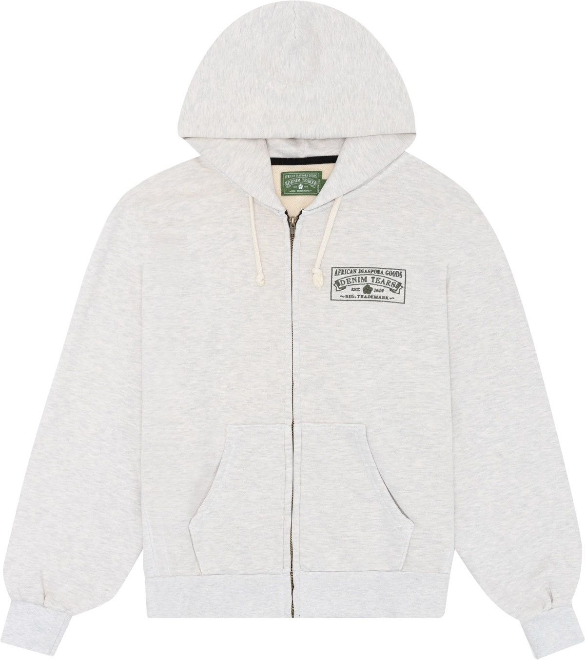 Denim Tears Denim Tears Adg Zip Hoodie Grey Grailed