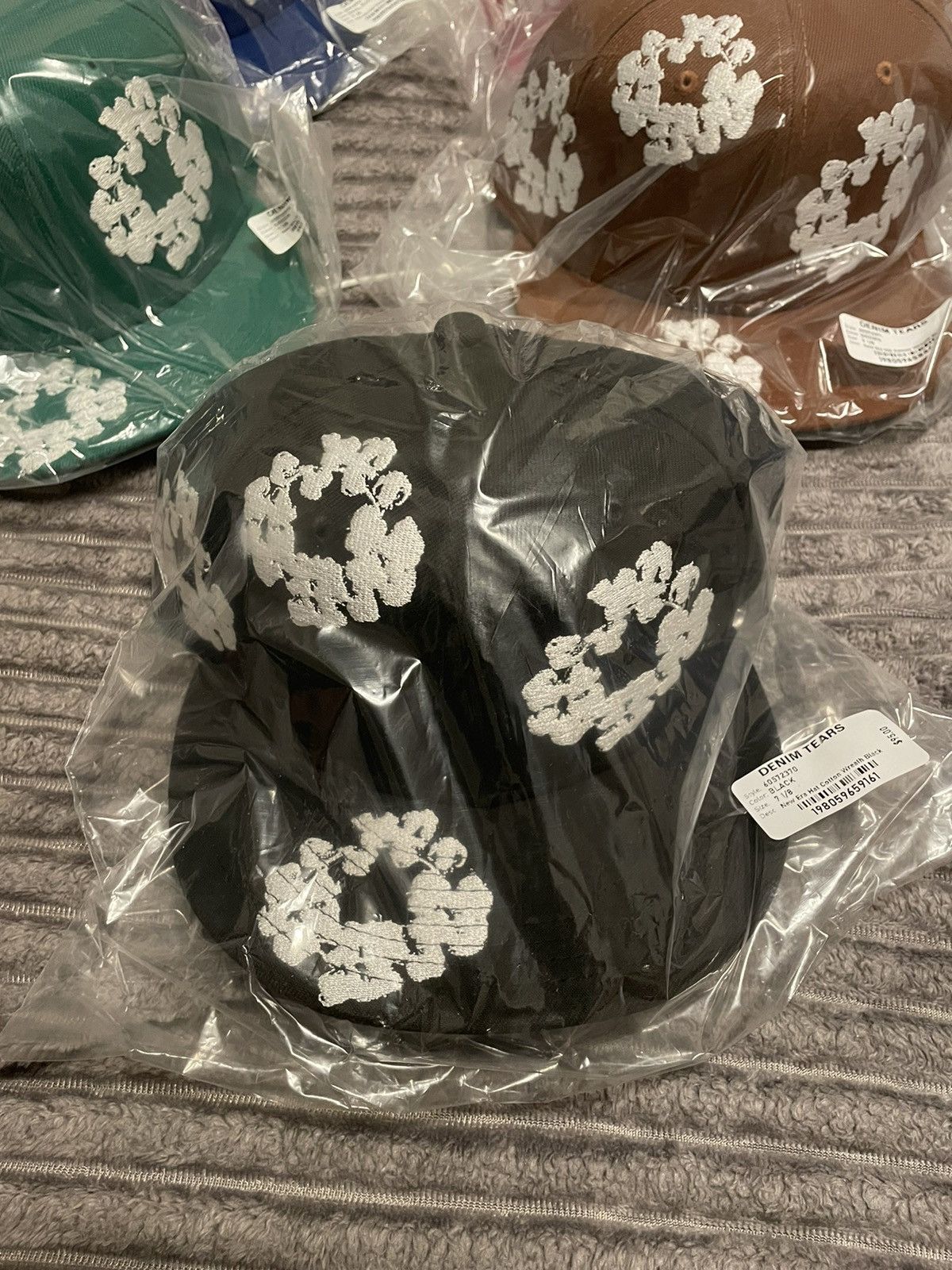 DENIM TEARS Denim Tear New Era Black sz 7 1/8 | Grailed