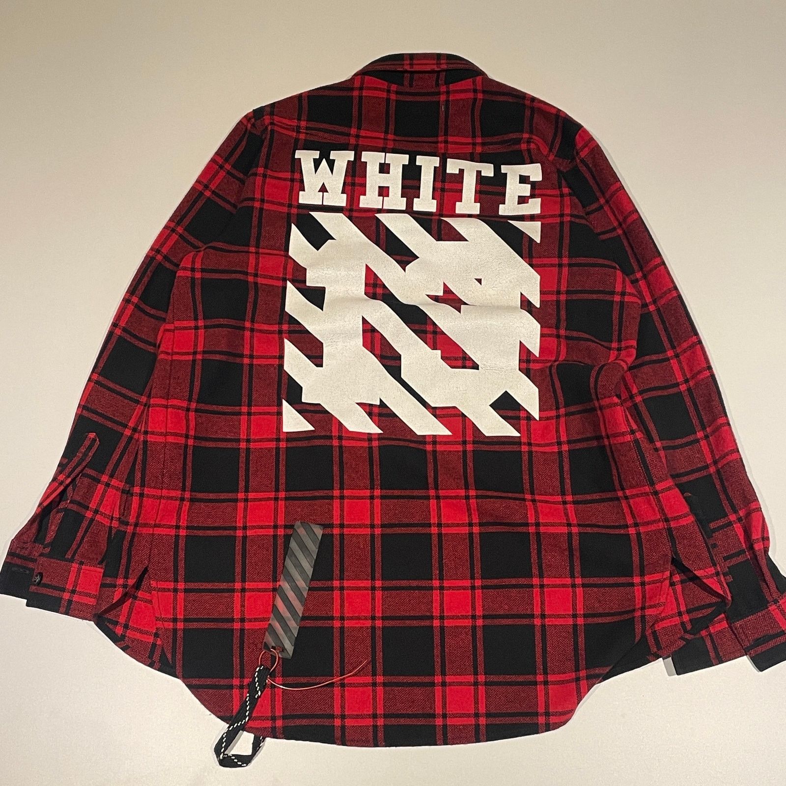 Off-White OFF-WHITE PYREX OG RED FLANNEL | Grailed