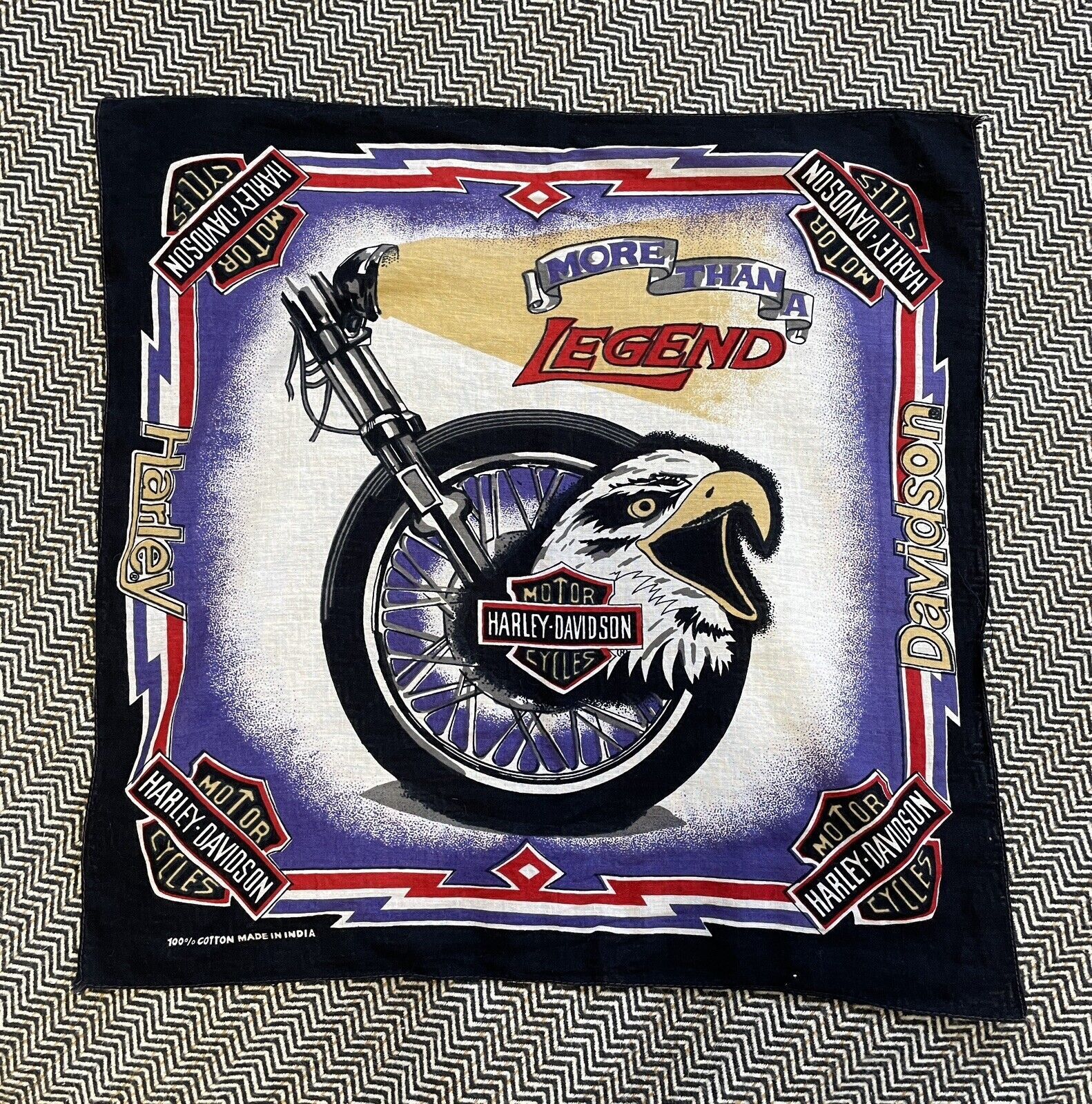Harley Davidson × Vintage VINTAGE MOTOR HARLEY DAVIDSON BANDANA SCARF ...