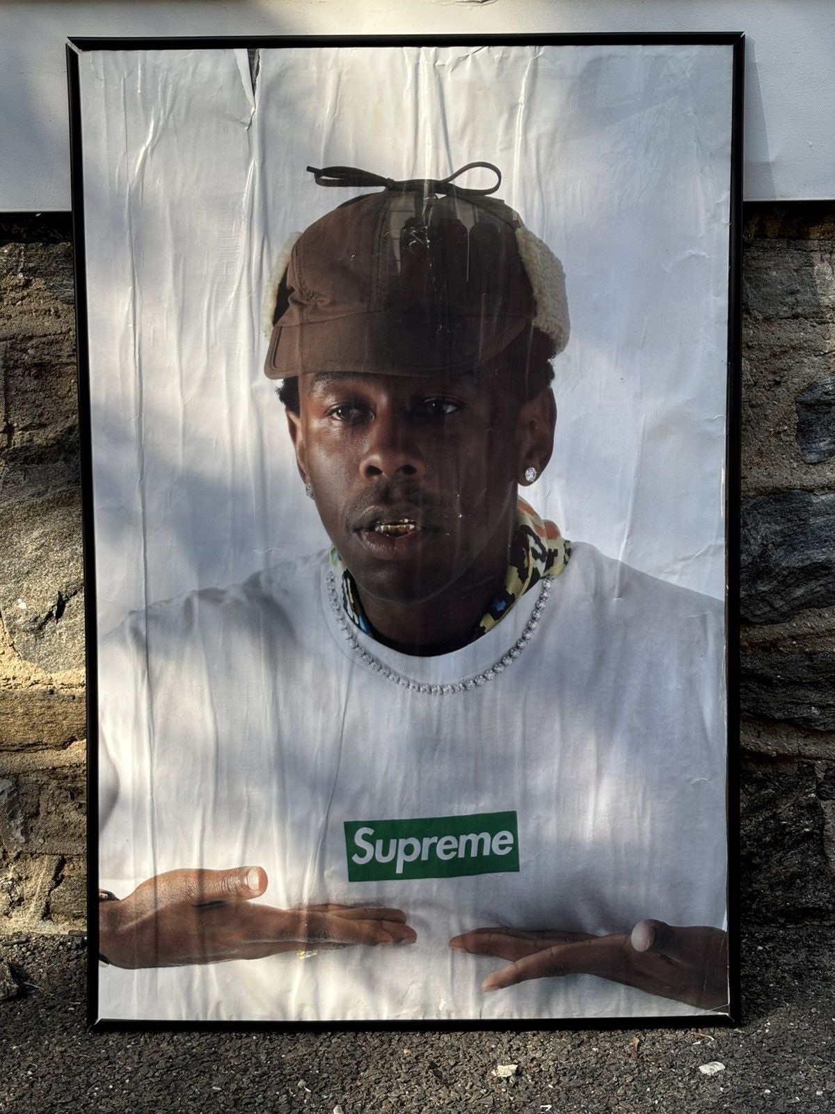 Supreme Supreme Tyler The Creator FW24 Promo Ad Poster Framed | Grailed