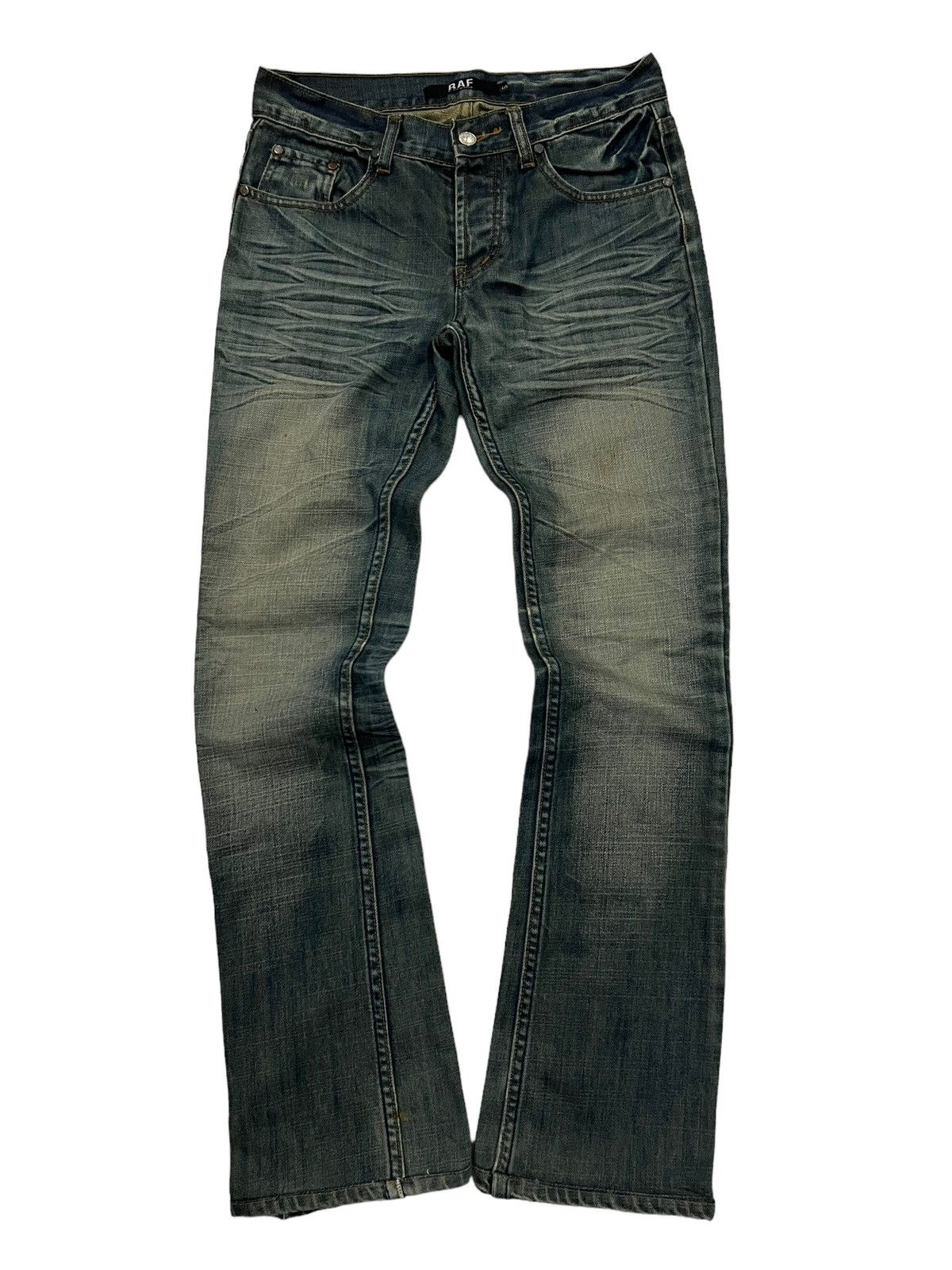 Raf by Raf Simons Raf Simons Claw Mark Bootcut Flared Denim | Grailed