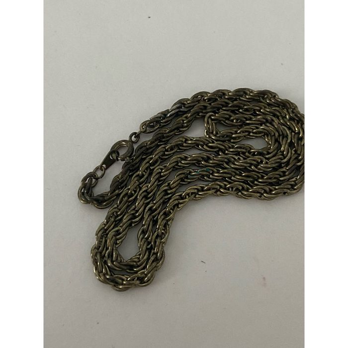 Vintage Vintage Bronze Tone Rope Chain Necklace Simple Elegance | Grailed