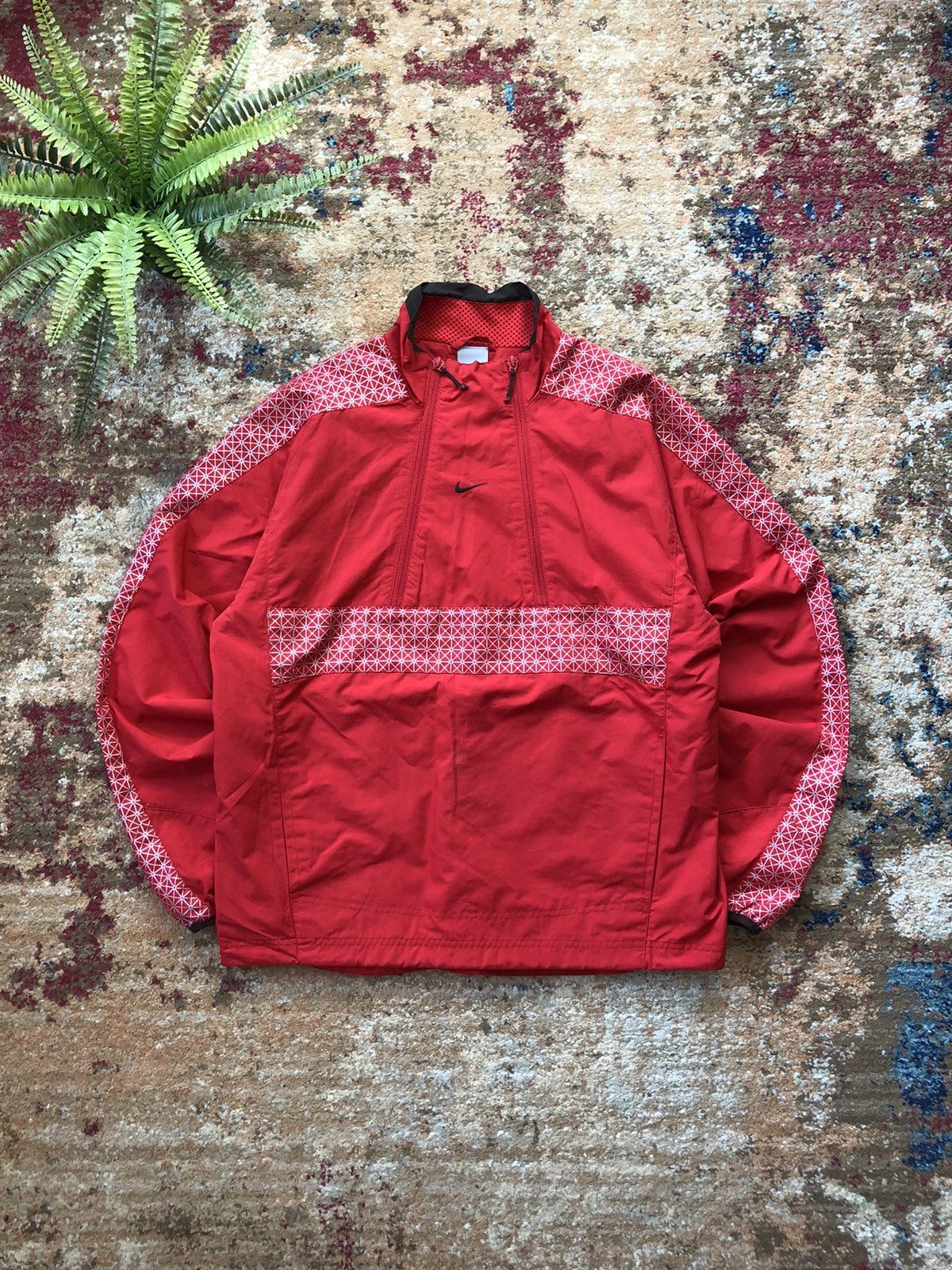 Nike 🍄 NIKE RETRO ANORAK CENTRAL SWOOSH LOGO TRACK JACKET 90’s | Grailed