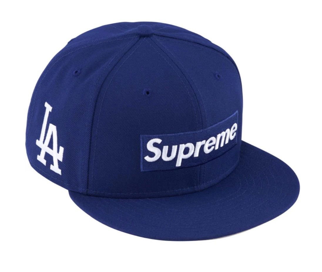 Supreme Supreme MLB Teams Los Angeles Box Logo New Era Fitted Cap | Grailed