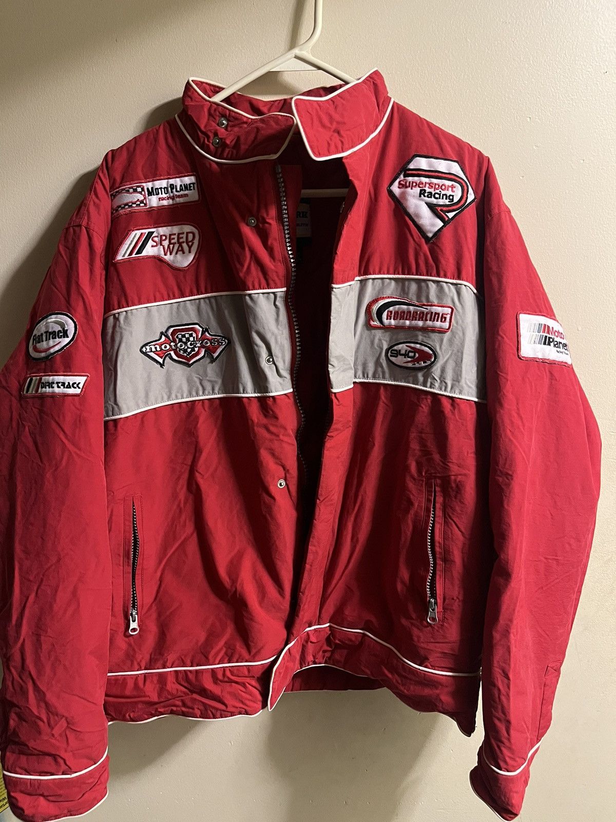Vintage Vintage Red PJ Mark Racing Jacket | Grailed