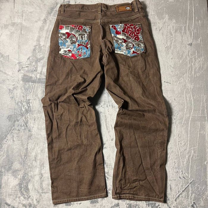 Ecko Unltd. Vintage Ecko UNLTD Jeans 38x31 Brown Y2K Baggy Embroidered | Grailed