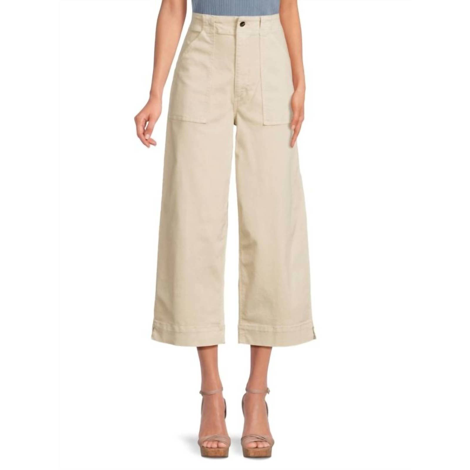 Designer JOE'S JEANS Cleo High Rise Cropped Wide Leg Jean In Pine Nut ...