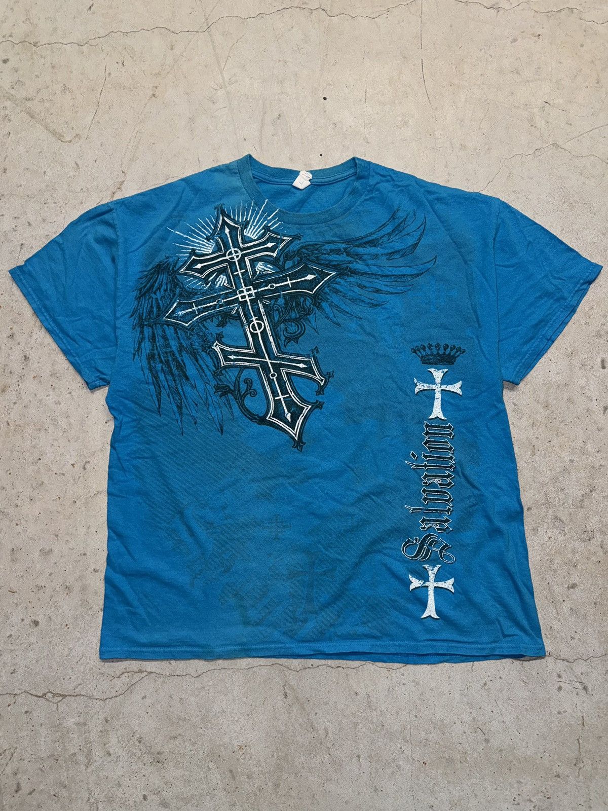 Affliction × Tapout × Vintage Crazy Y2K Affliction Style Crosses Cyber ...