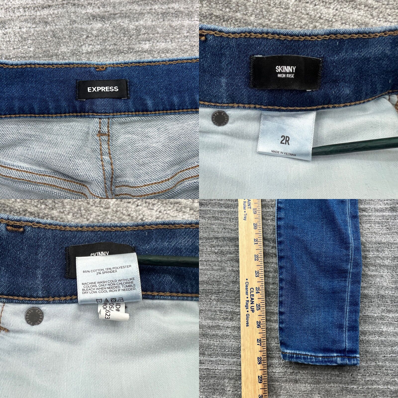 Express Express Jeans 2R Women Skinny High Rise Stretch Medium Wash ...