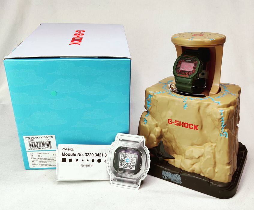 Casio New Naruto x Casio Watches DW-5600KAK21-3PFN Box & Stand | Grailed