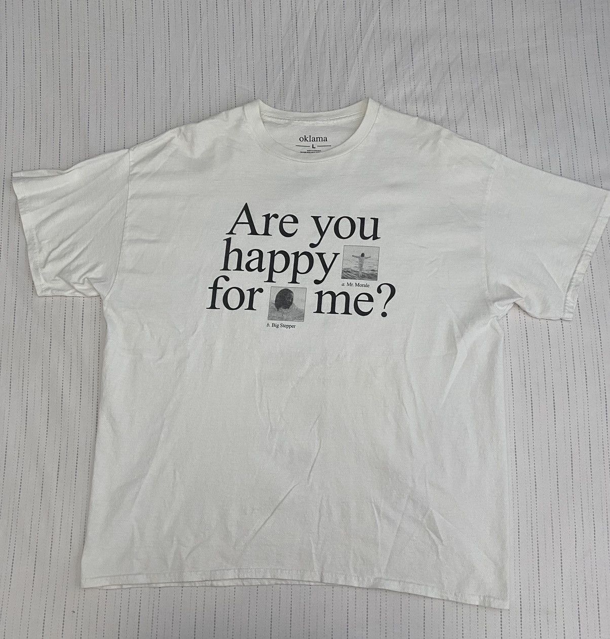 Kendrick Lamar big steppers tour are you happy for me tee | Grailed