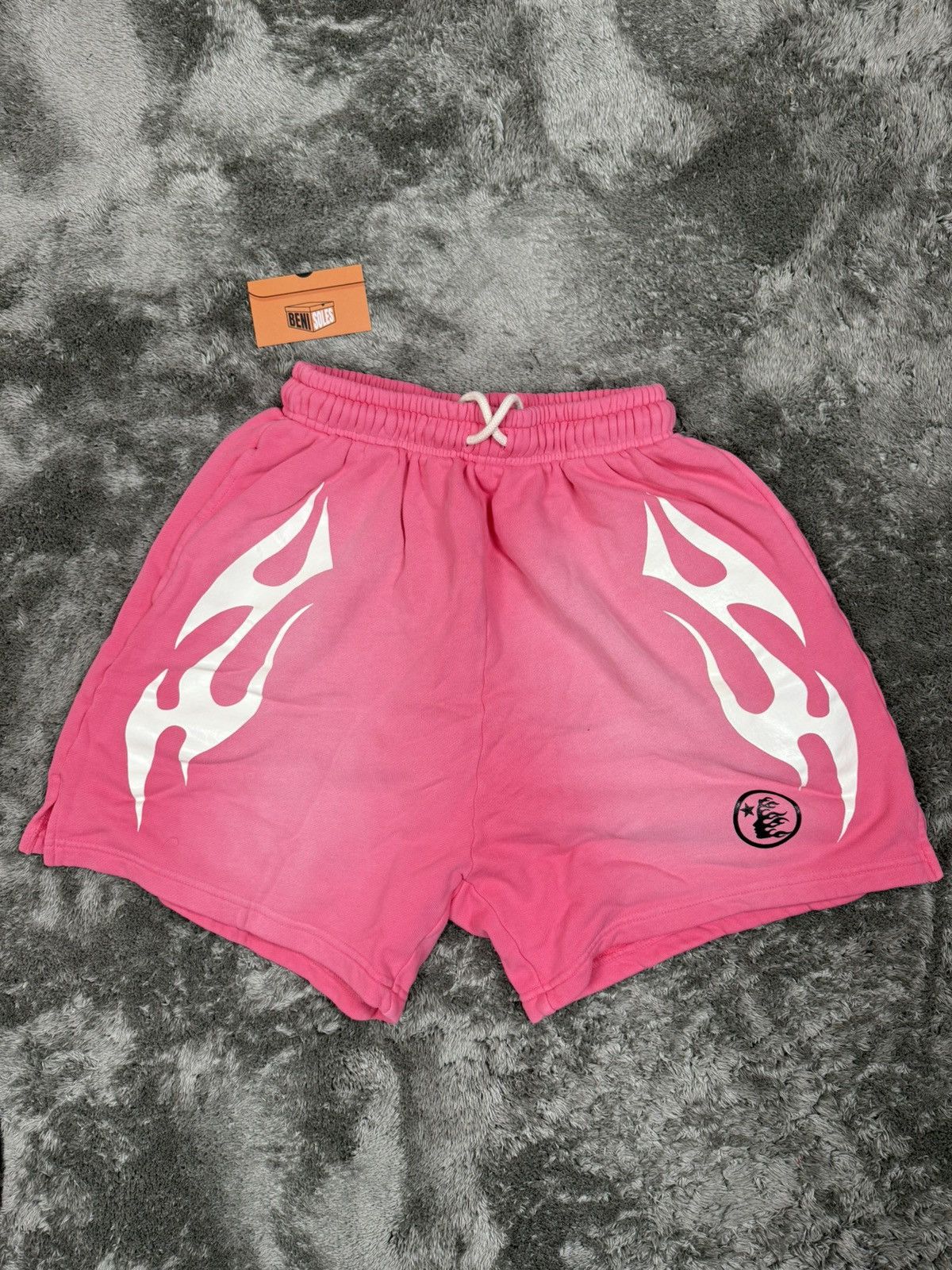 HELLSTAR Hellstar Pink Flame Shorts | Grailed