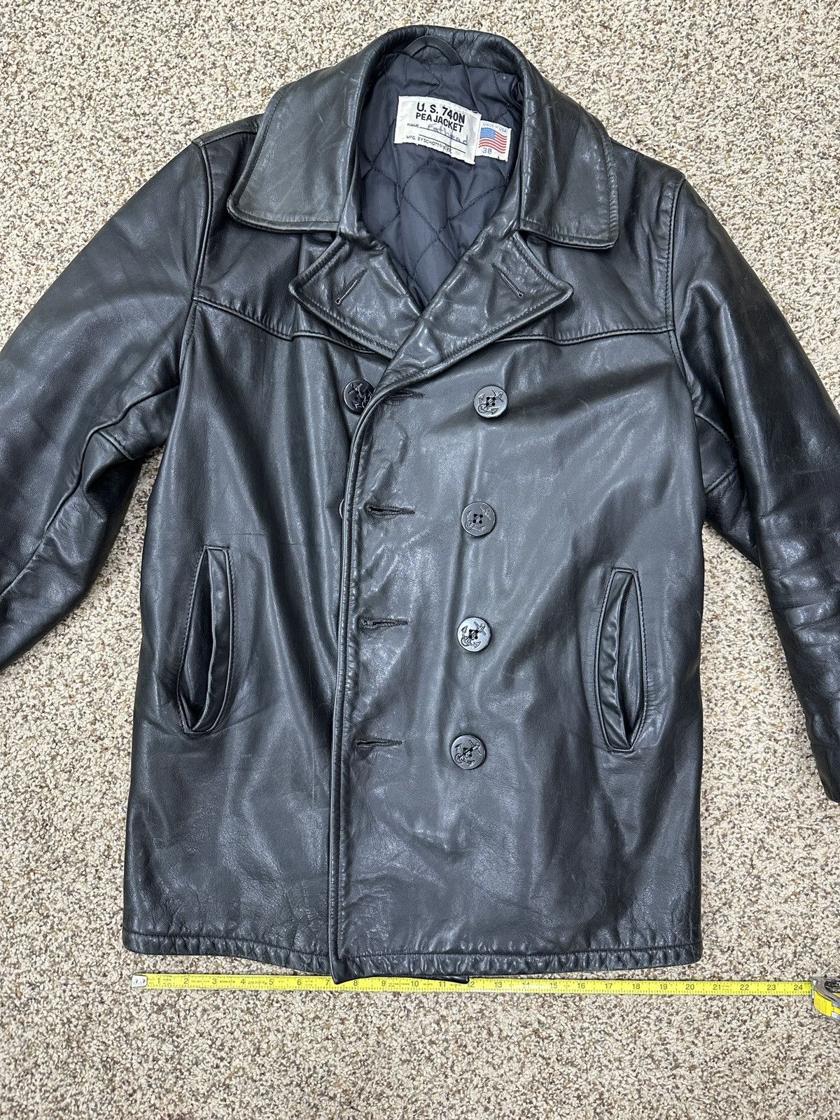 Schott Schott leather jacket U. S. 740N pea coat | Grailed
