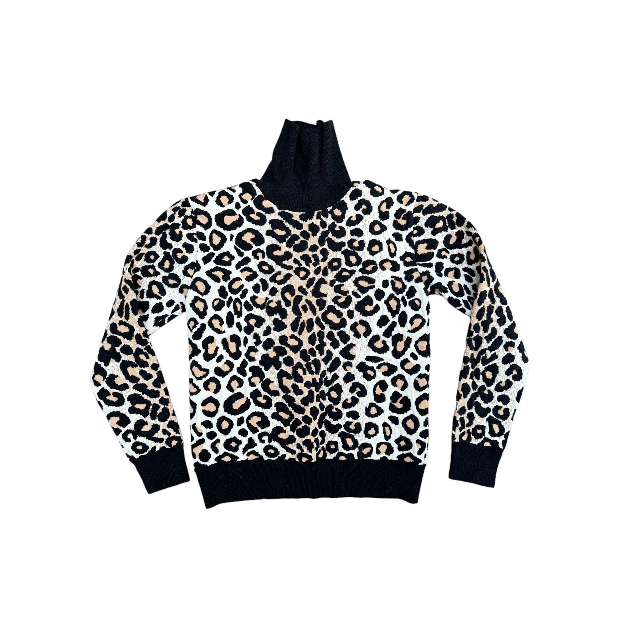 Celine Phoebe Philo Leopard Print Rollneck Sweater | Grailed