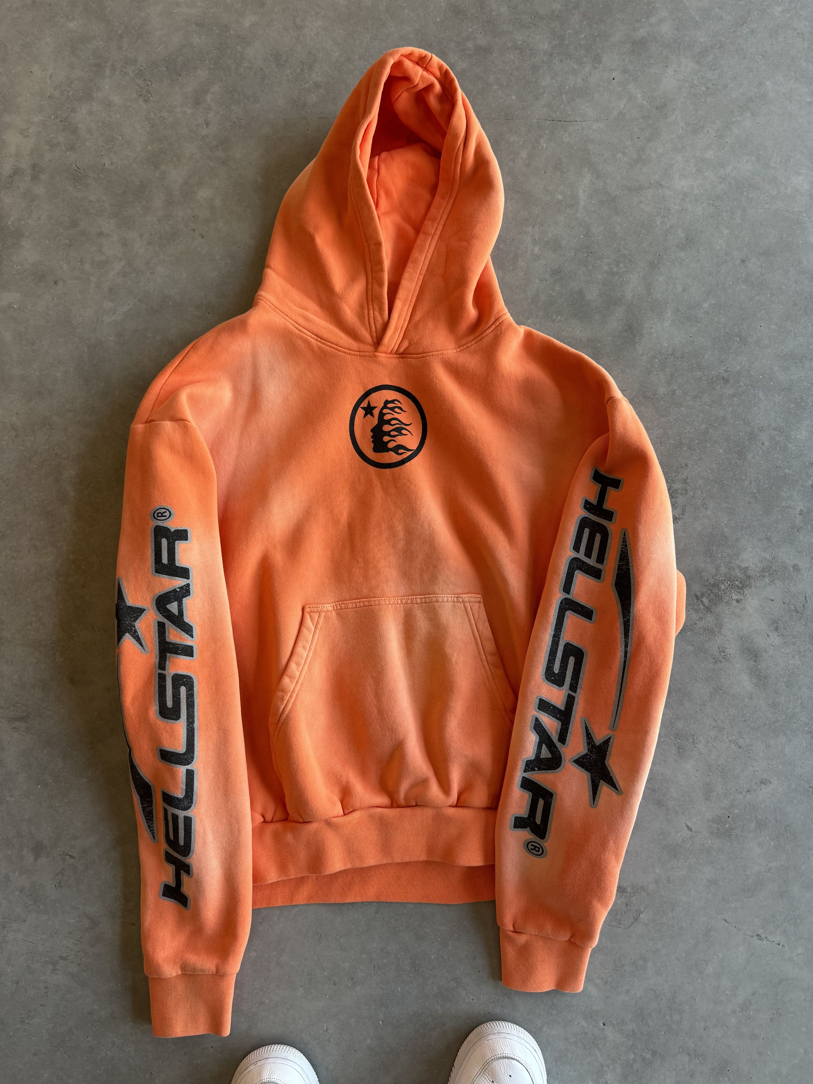 HELLSTAR Hellstar Fire Orange Hoodie Orange Dye | Grailed