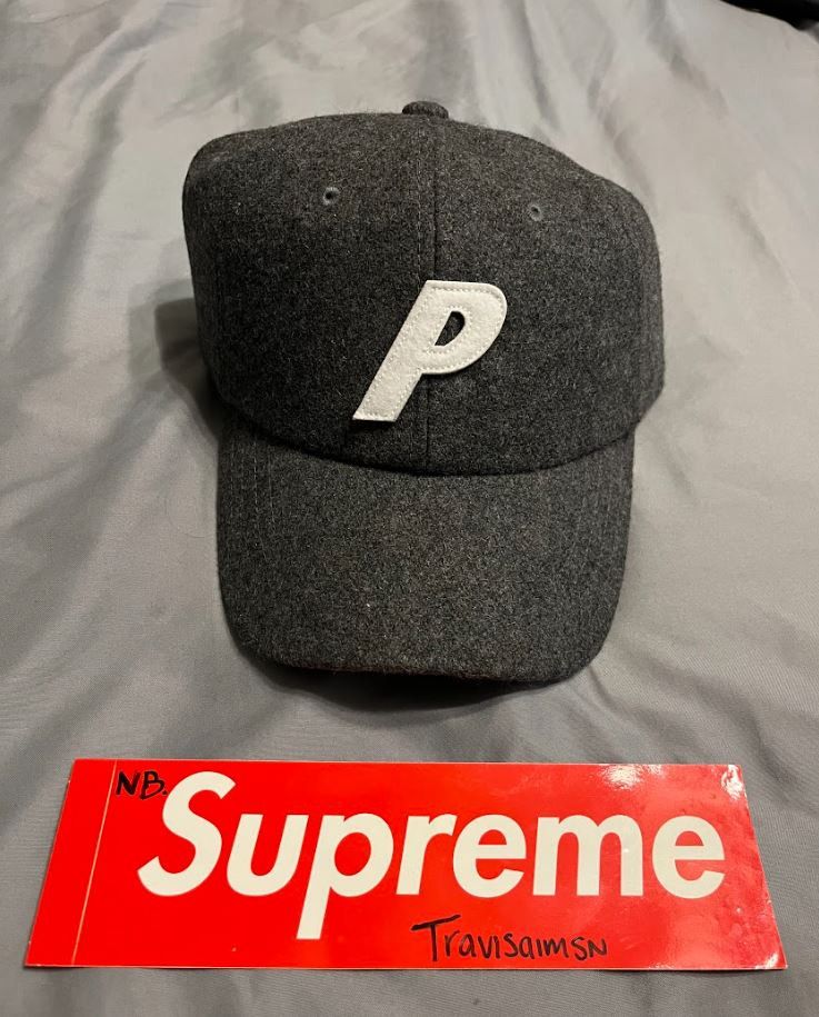 Palace Palace Grey Wool 6-Panel Cap | Grailed