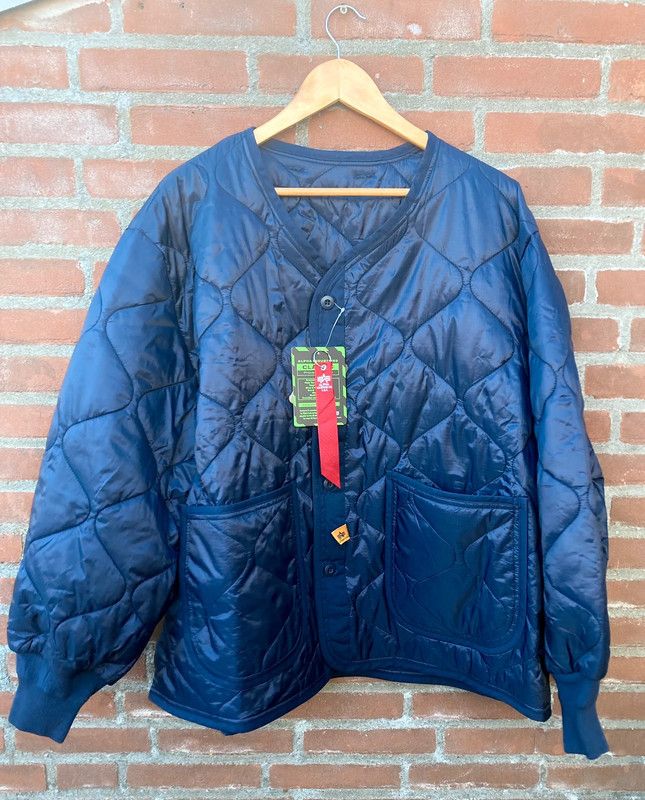 Alpha Industries liner bomber xl army m65 military navy new | Grailed
