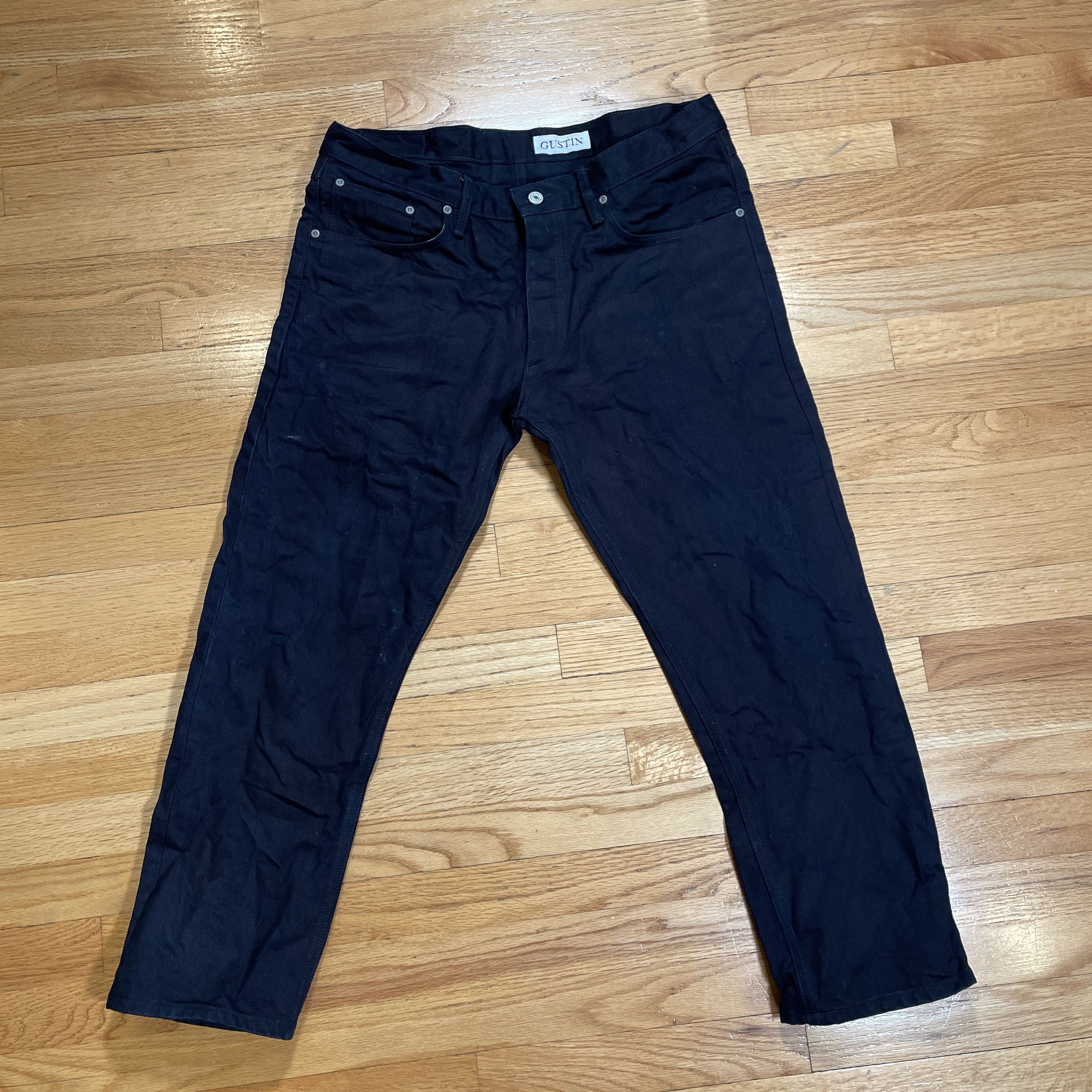 Gustin Gustin Slim Raw Selvedge Double Indigo Denim | Grailed