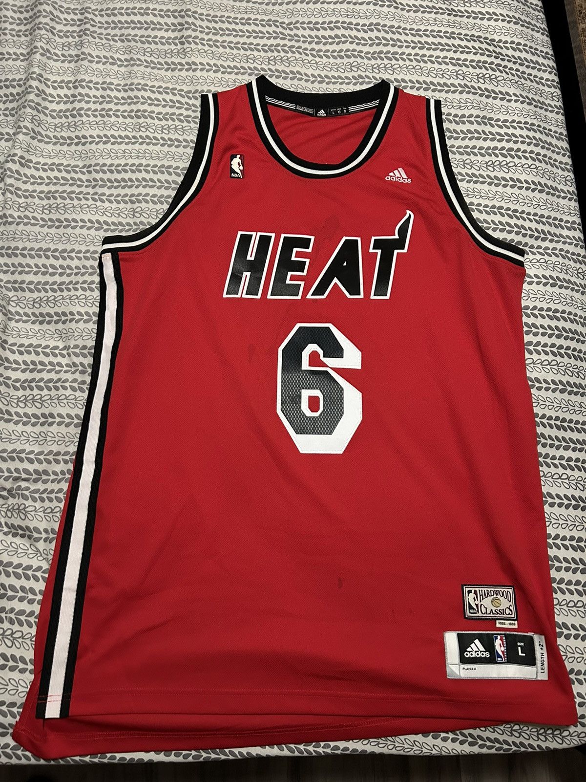 Adidas × NBA Lebron James Heat Hersey Hardwood Classic | Grailed