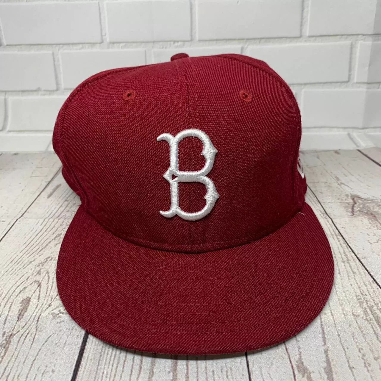 New Era Boston Red Sox MLB Size 8 Hat Fitted Cap Red Men | Grailed
